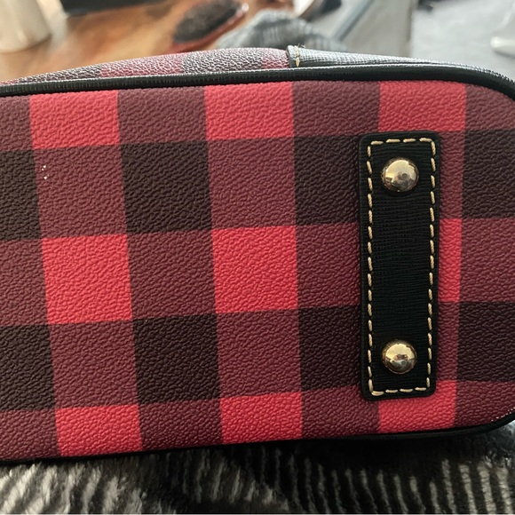 Dooney & Bourke | Bags | Dooney Bourke Black Red Tucker Buffalo Check ...